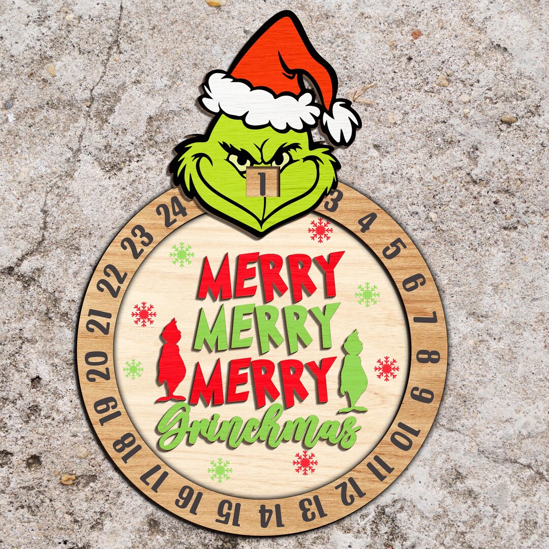 Cartoon Countdown Svg, Christmas Countdown Svg, Countdown Calendar SVG ...