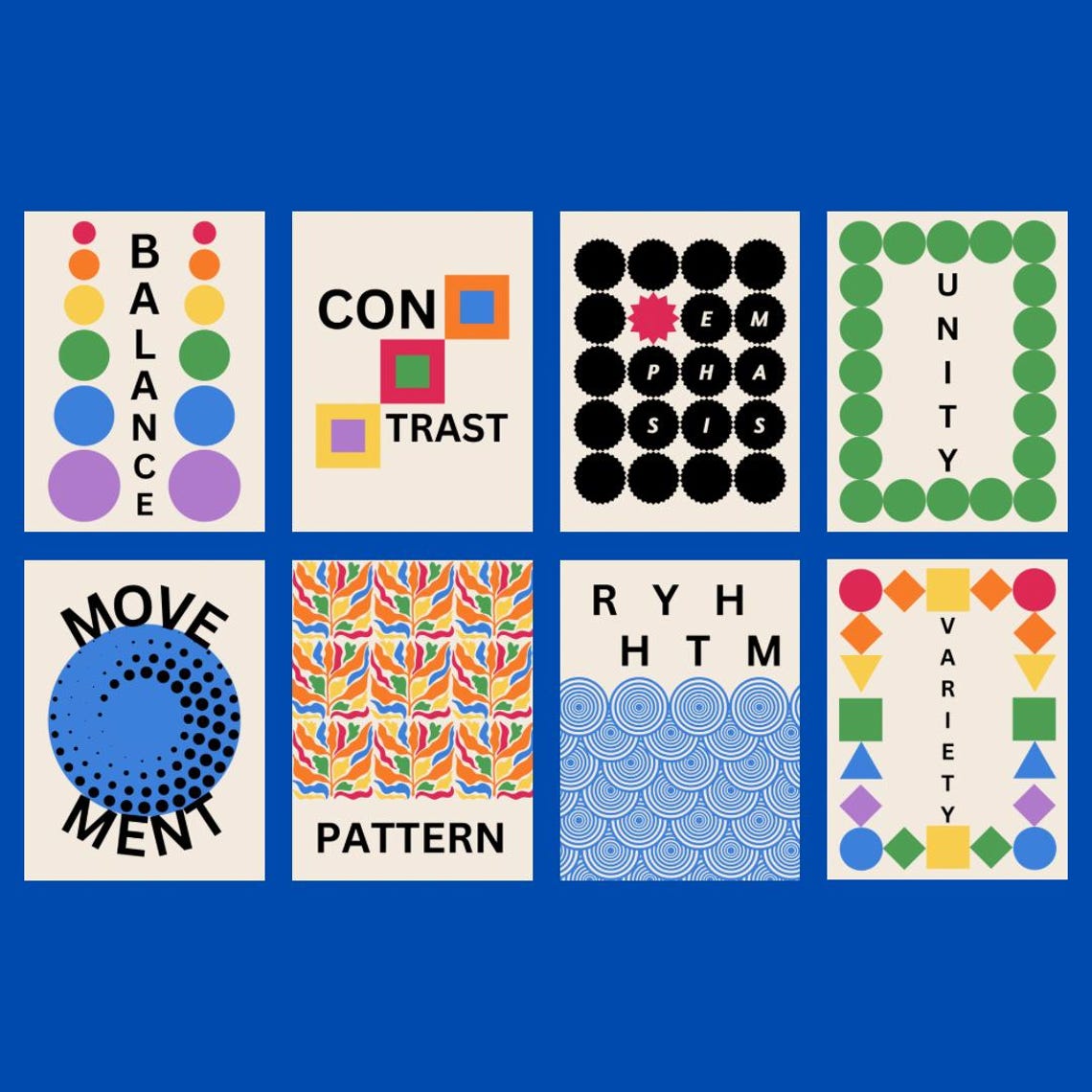 Principles and Elements of Art Posters - Etsy