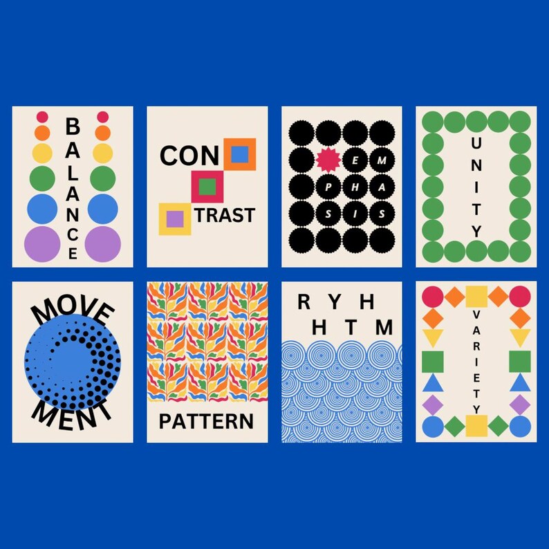 Principles and Elements of Art Posters - Etsy