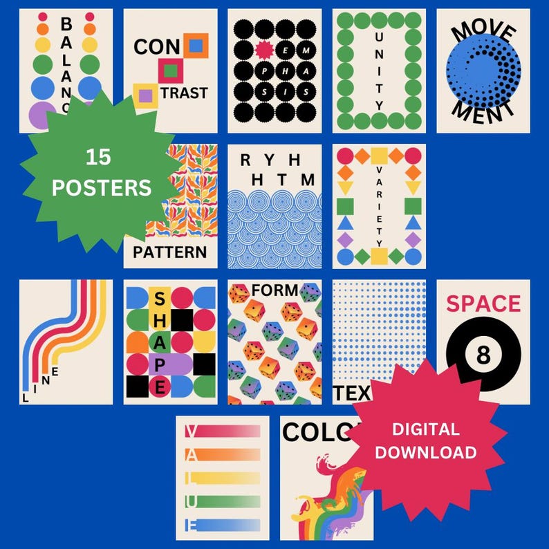 Principles and Elements of Art Posters - Etsy