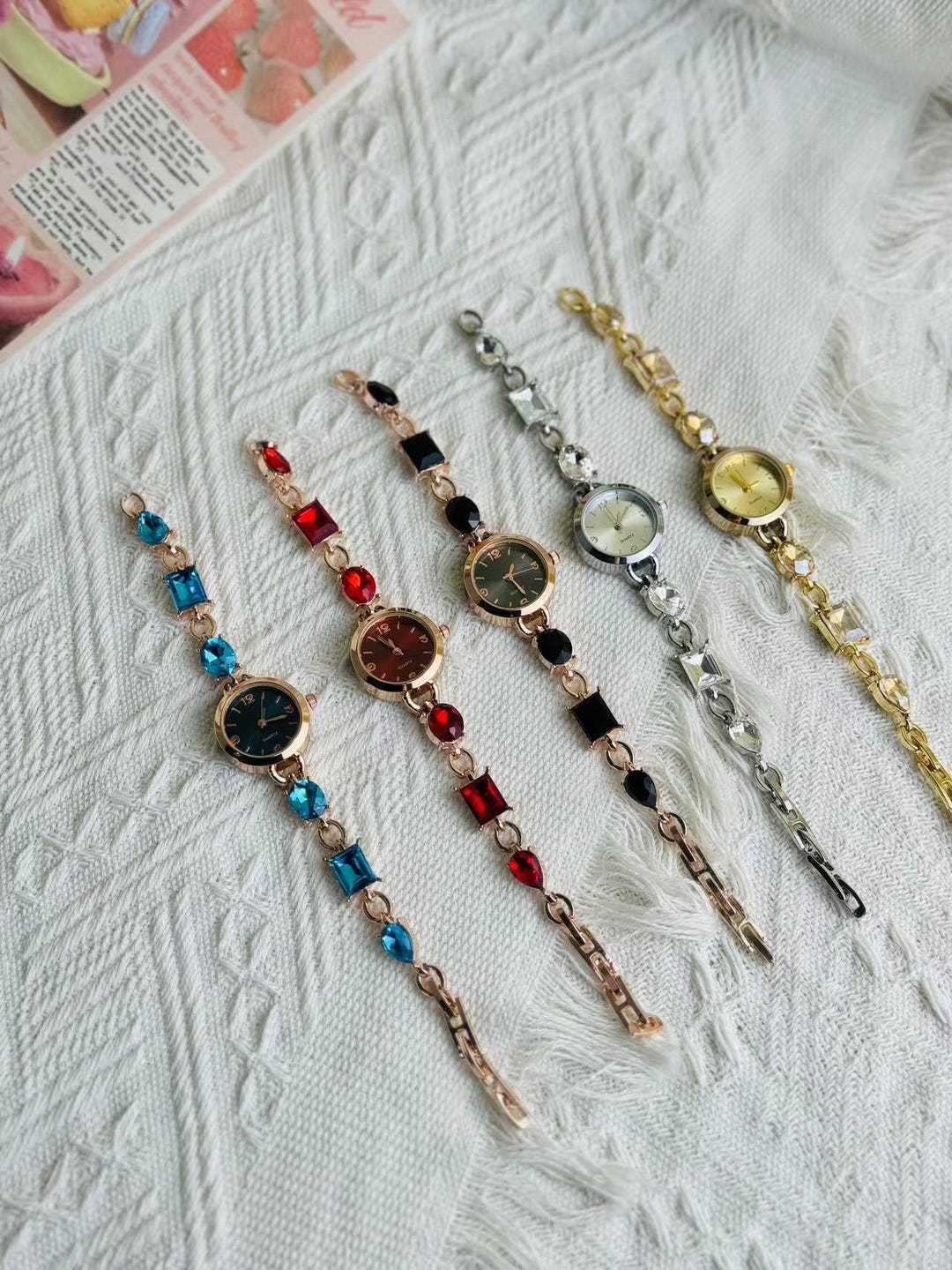 Quartz Watch, Colorful and Shiny Bracelet Watch, Light Luxury, Small ...