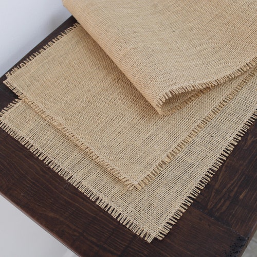 Premium Natural Burlap Table Runner - Etsy
