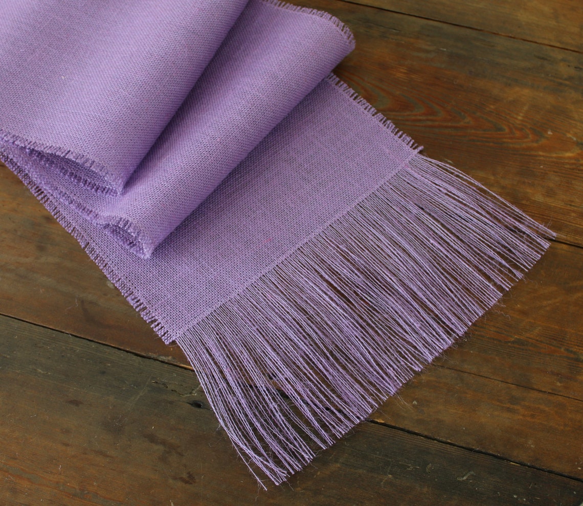 LILAC Premium Burlap Table Runner With 6 Inch Fringe - Etsy