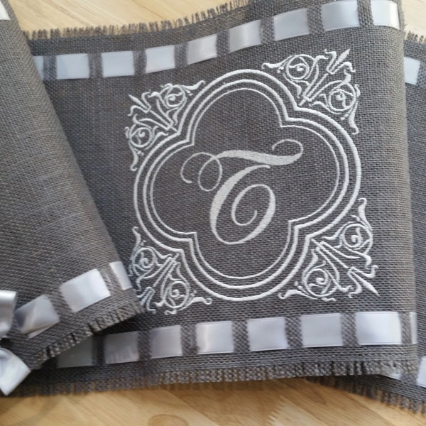 Monogram Runner - Etsy