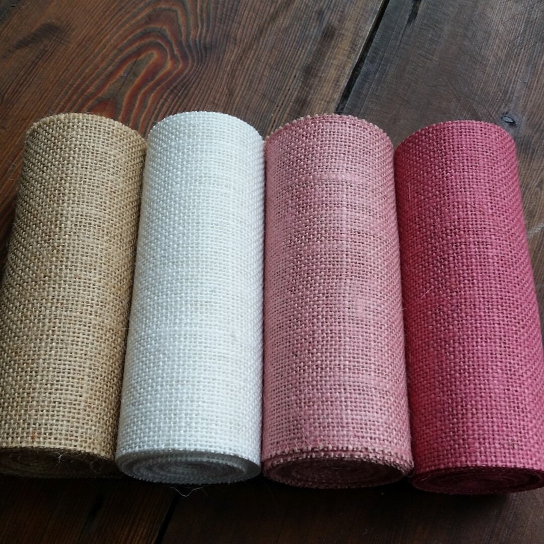 PINK Premium Burlap Ribbon - Etsy UK