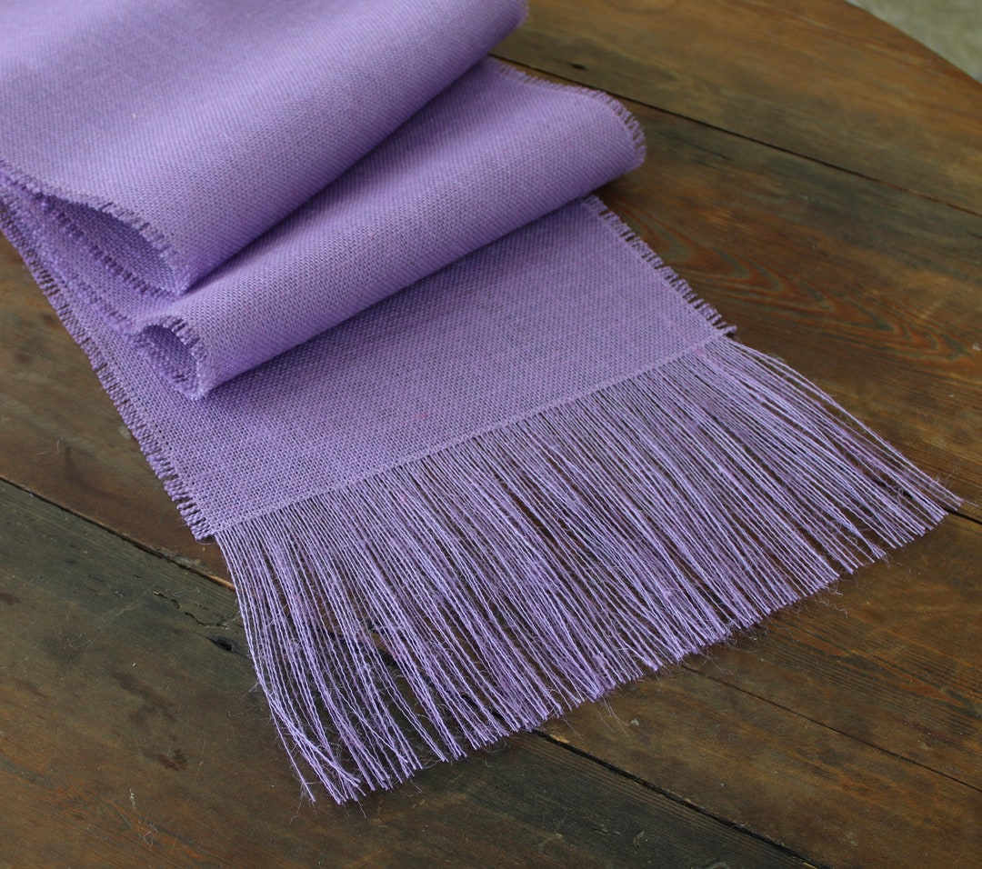 LILAC Premium Burlap Table Runner With 6 Inch Fringe - Etsy