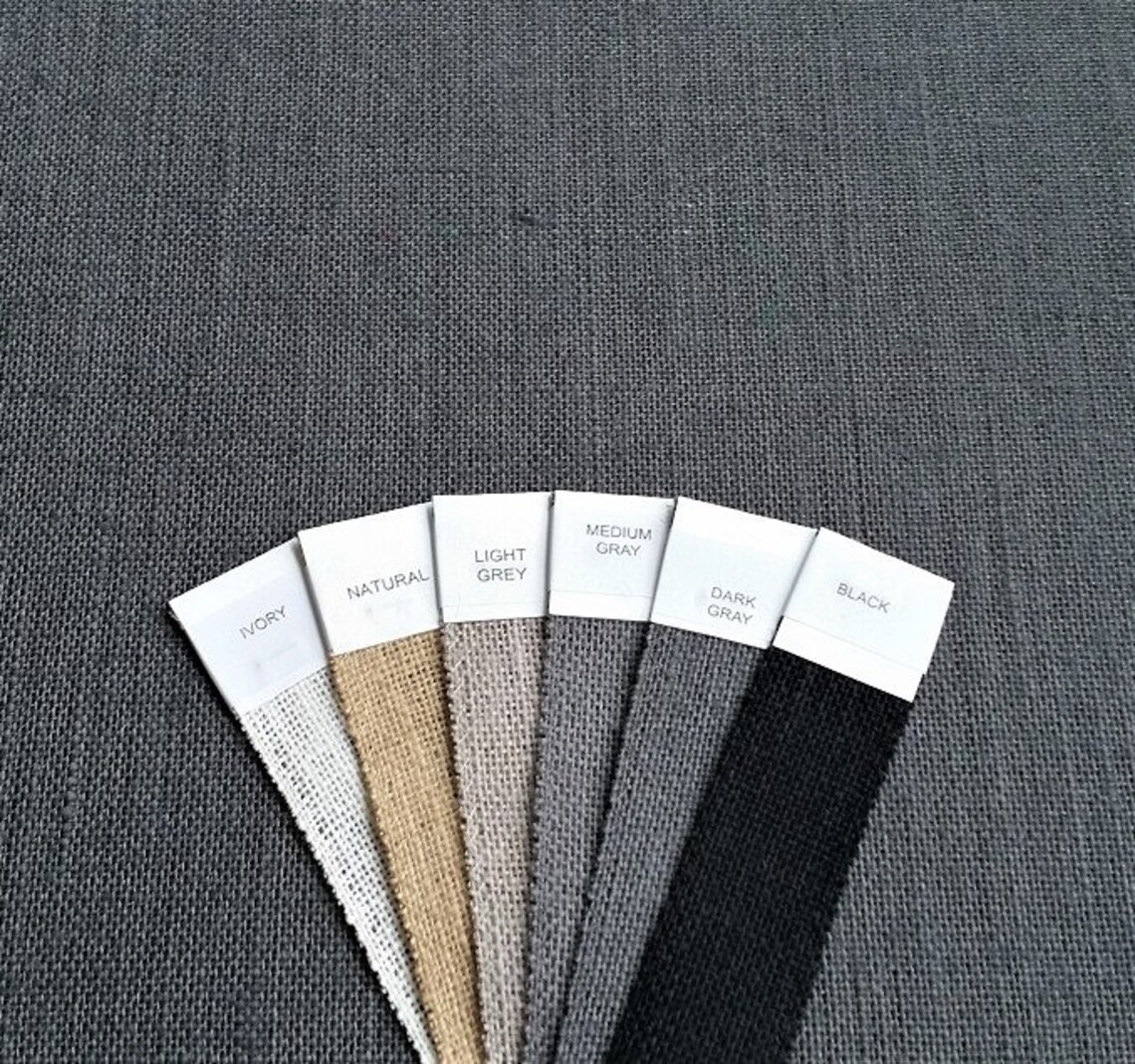 DARK GREY Premium SULTANA Burlap Fabric Continuous Yardage - Etsy