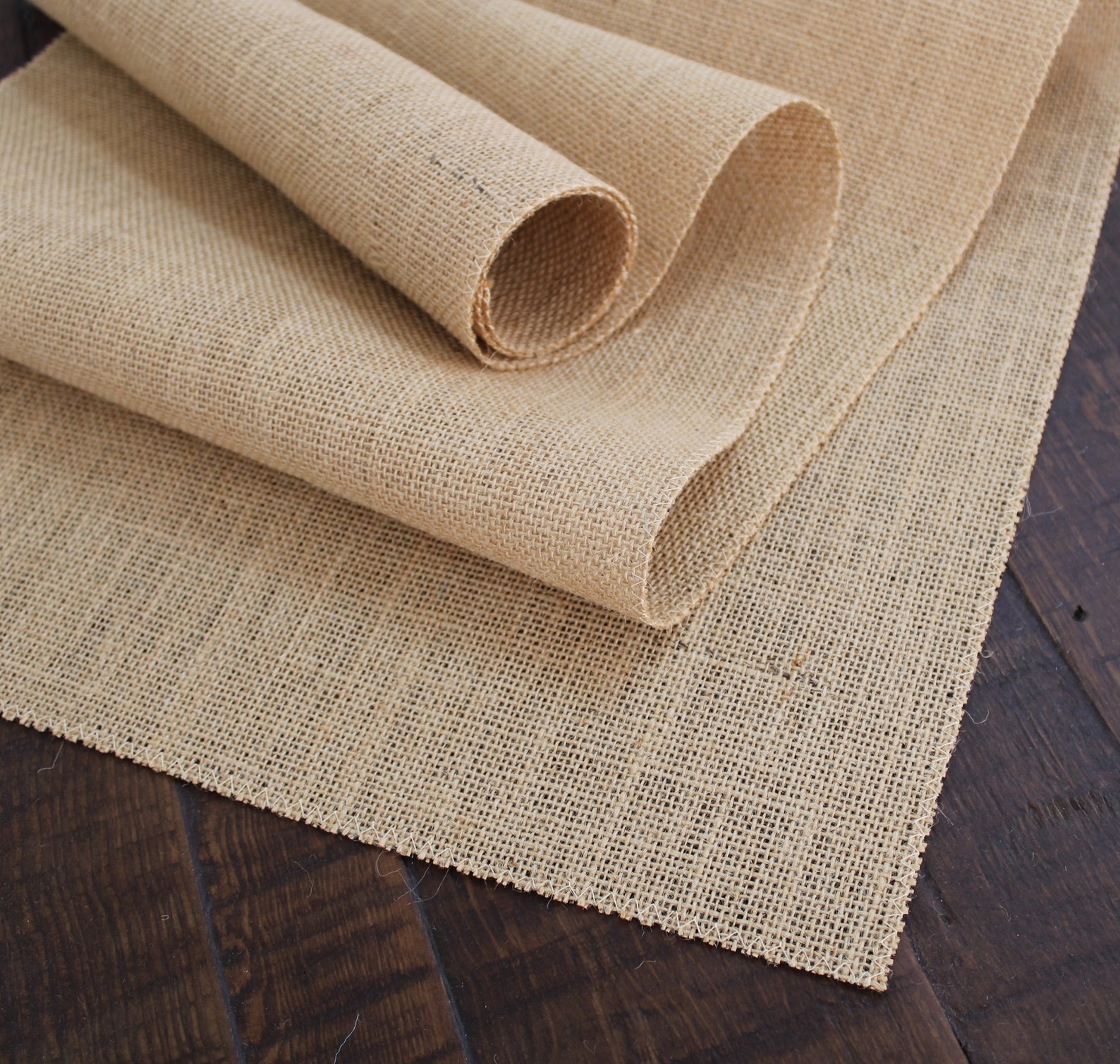 Premium Natural Burlap Table Runner - Etsy