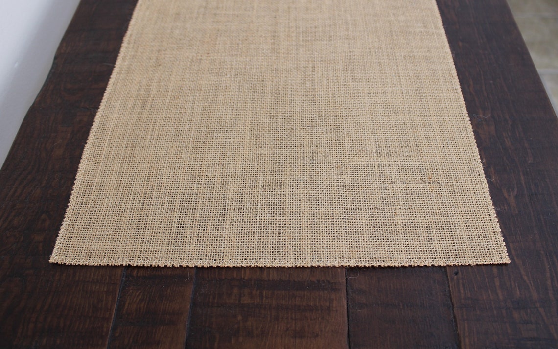 Premium Natural Burlap Table Runner - Etsy