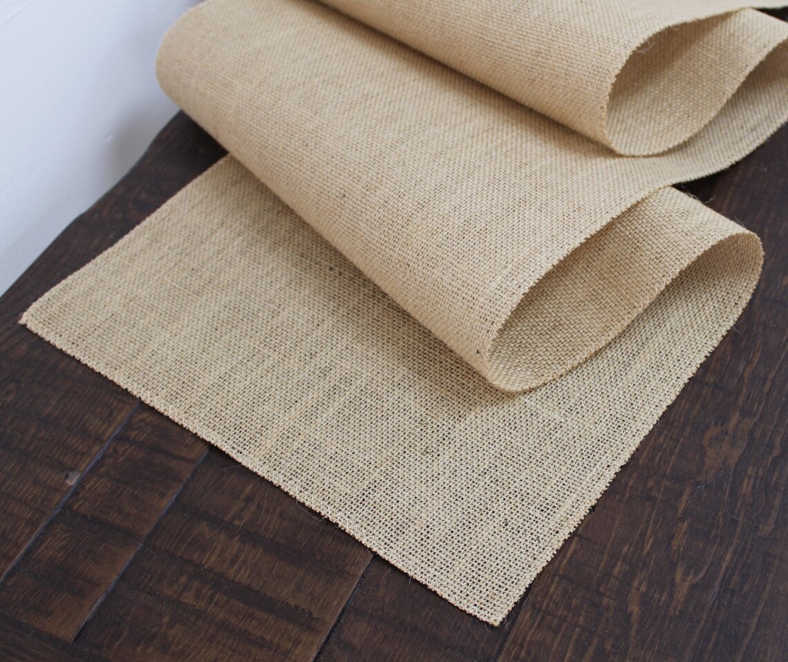 Premium Natural Burlap Table Runner - Etsy