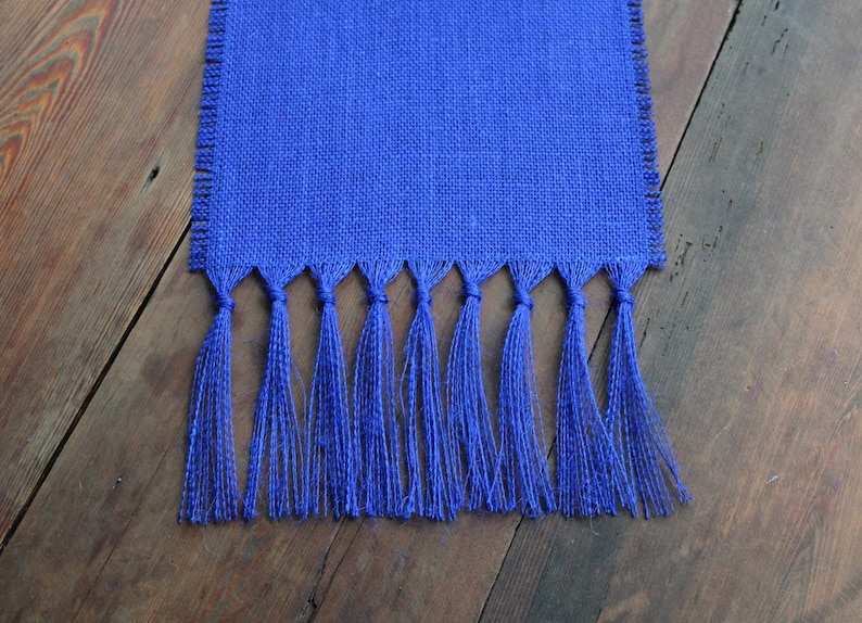 ELECTRIC BLUE cobalt Blue Burlap Table Runner With 5 - Etsy