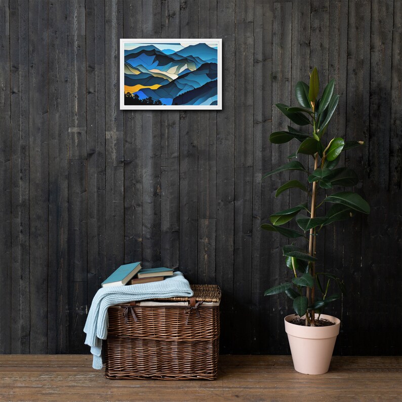 Appalachian Mountains Landscape Canvas Print - Framed Digital Art ...