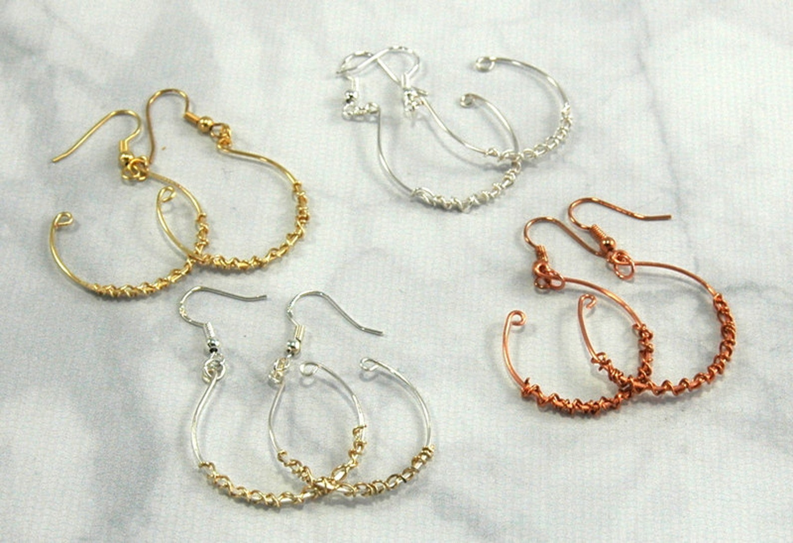 Silver Wire Hoop Earrings Silver Loop Earrings Gift for - Etsy