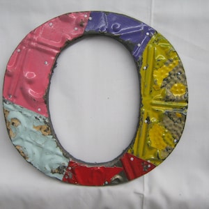 Tin Ceiling Wrapped 8" Letter "o" Patchwork Mosaic Wall Hanging ...