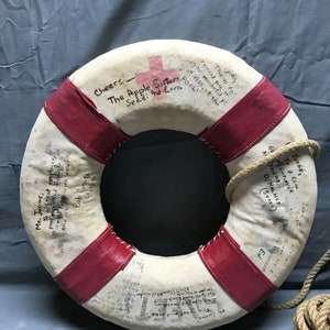 Antique Decorative 15" Nautical Lifeguard Water Safety Ring VTG Decor ...