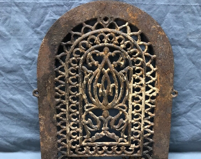 Antique Arched Top Heat Grate Grill Gothic Decorative Arch 10X14 Old 61 ...