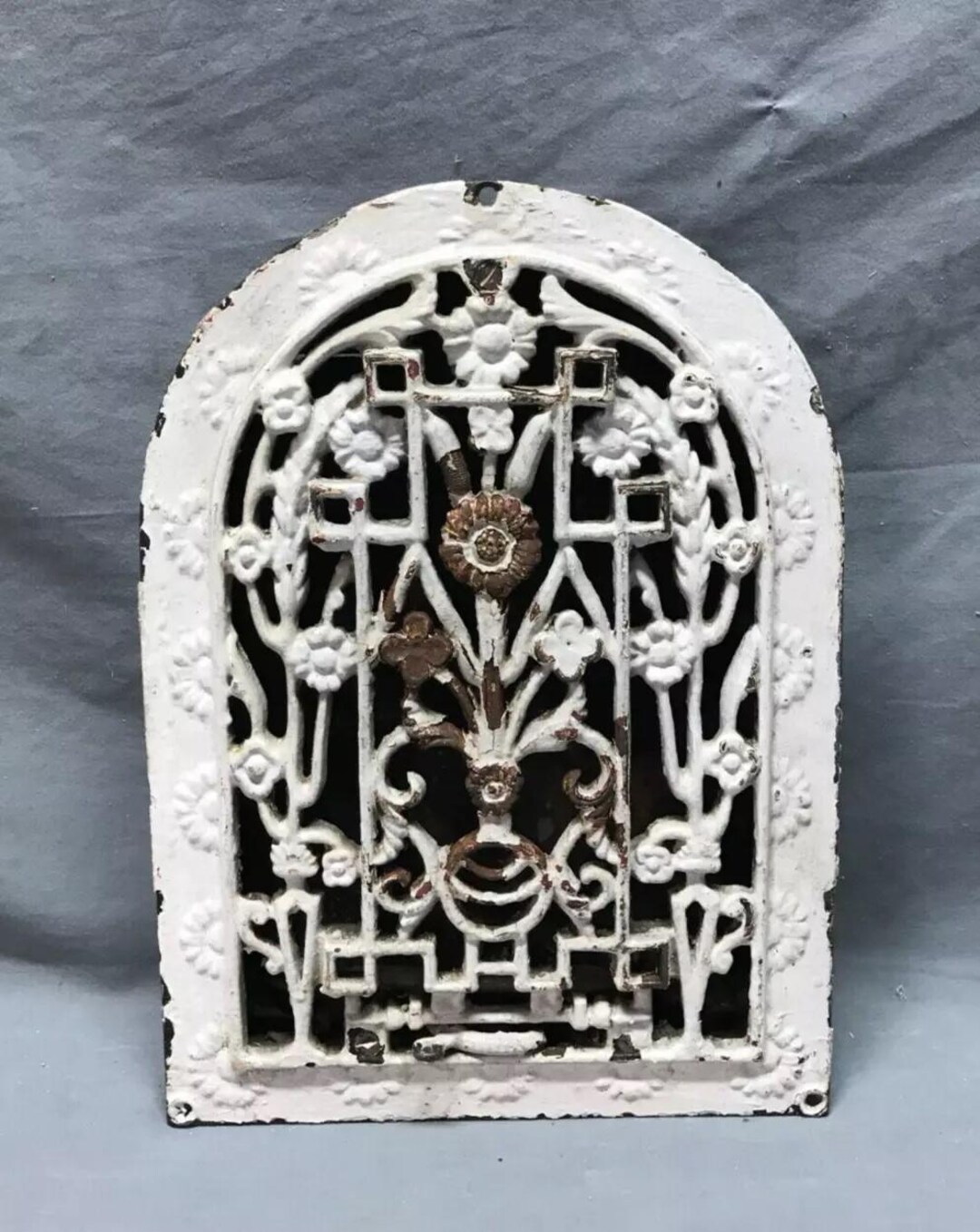 Vintage Antique Cast Iron Arch Top Dome Heat Grate 8x12 Register Old ...