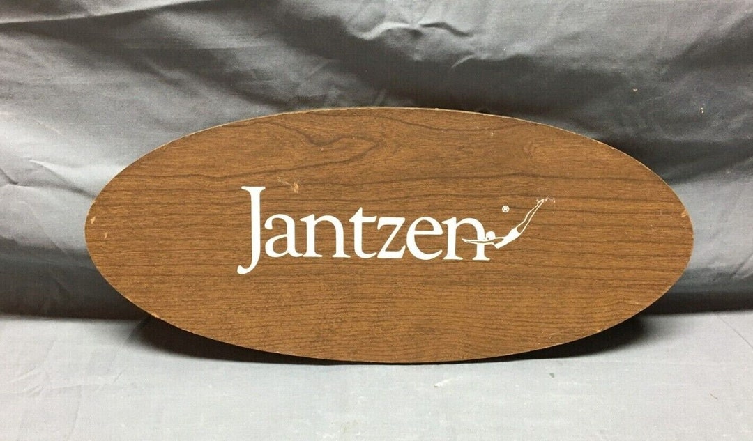 Vintage Wood 6" X 14" Jantzen Swimwear Store Display Sign Old 818-22B ...