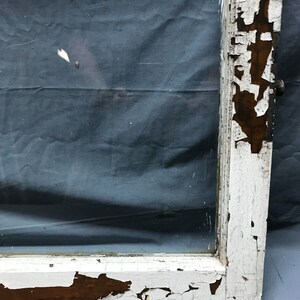 VTG Shabby Oak Hardwood Glass Transom 20x35 Window With Hardware Old ...