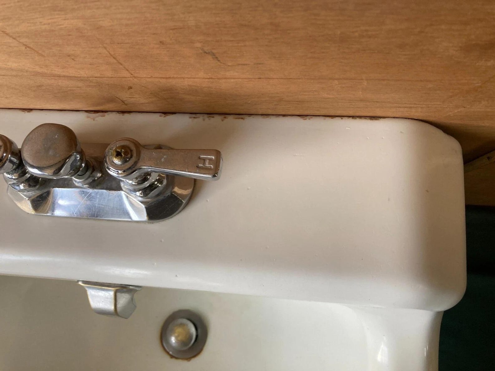 Vintage Mid Century 19x17 Cast Iron White Porcelain Bath Wall Sink ...