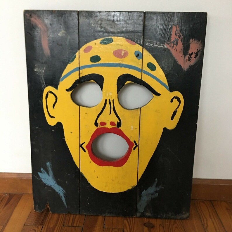1930's Antique Folk Art CARNIVAL CIRCUS Bean Bag Toss Game | Etsy