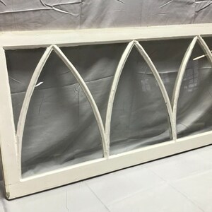 Gothic Triple Arched Glass Window Casement Shabby 20x40 VTG Chic Old ...
