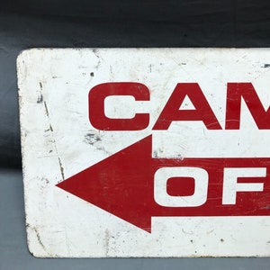 Vintage Metal Camp City Office Double Sided 8" X 24" Sign 421-23B - Etsy