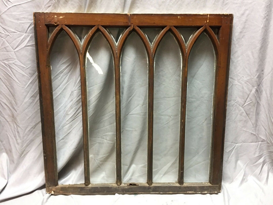Antique Gothic Arched Window Sash Shabby Vintage Old Chic - Etsy