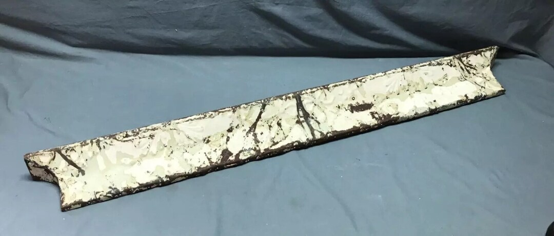 Architectural Decorative 4' Ft. Distressed Embossed Tin Shelf Ledge VTG ...