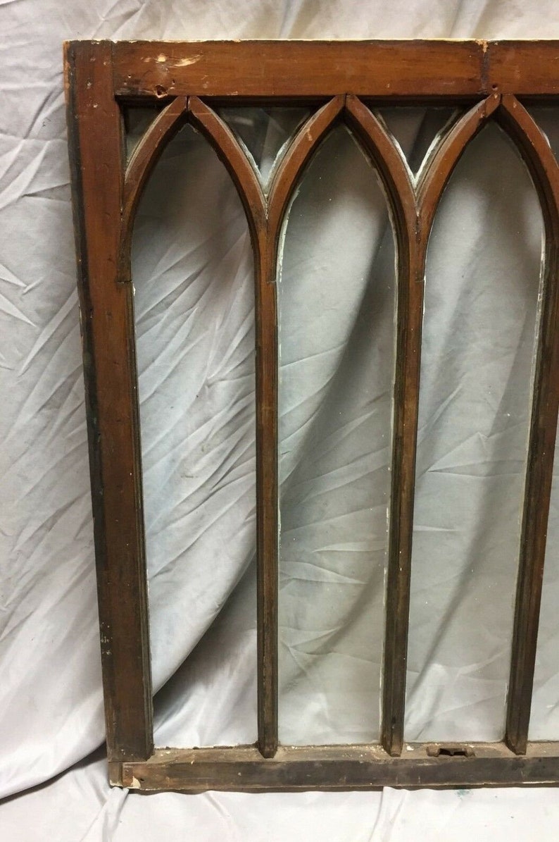 Antique Gothic Arched Window Sash Shabby Vintage Old Chic - Etsy
