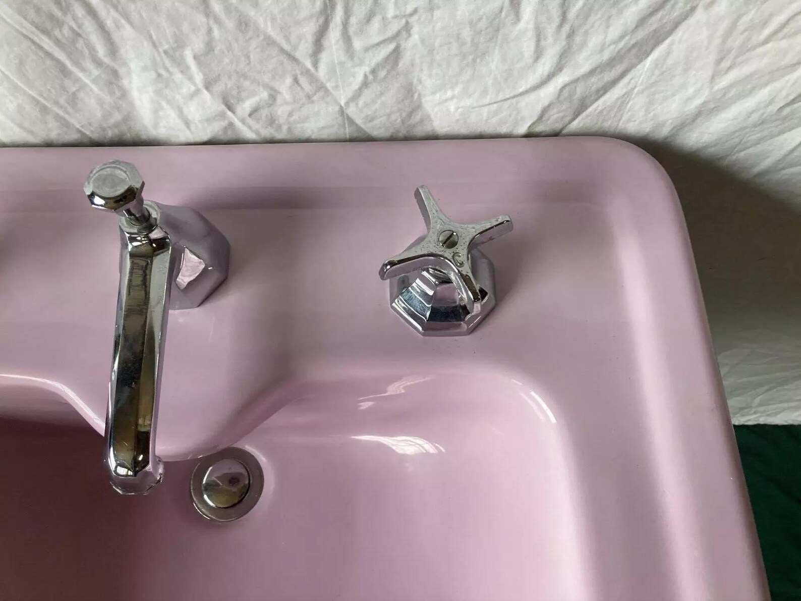 Antique 24x20 Ceramic Lavender Lilac Bathroom Pedestal Sink Kohler ...