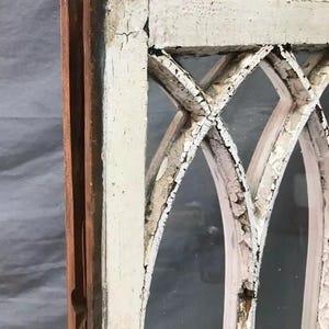 Antique Gothic 10 Lite Glass Window Sash Shabby 20x23 VTG Chic Old 1372 ...