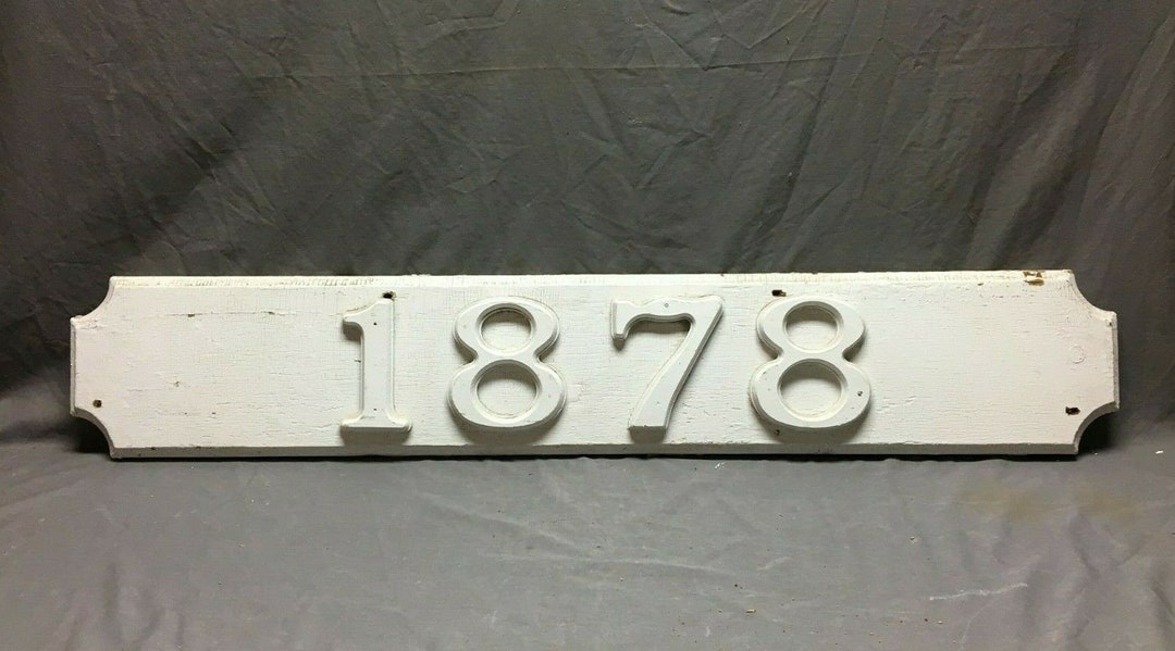 Antique Address Plaque Sign House Lawn Street Number Wood Outdoor Home ...