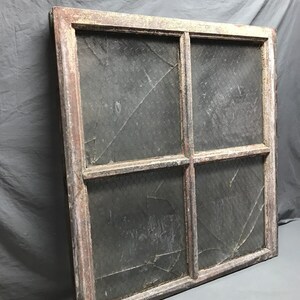 Vintage Industrial 4 Lite 36X40 Window Chicken Wire Factory Privacy ...
