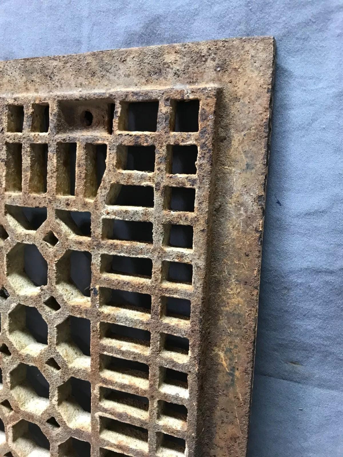 Antique 20x24 Cold Air Return Heat Cast Grate Decorative Floor Vent Old ...