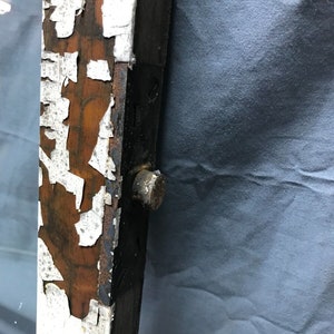 VTG Shabby Oak Hardwood Glass Transom 20x35 Window With Hardware Old ...