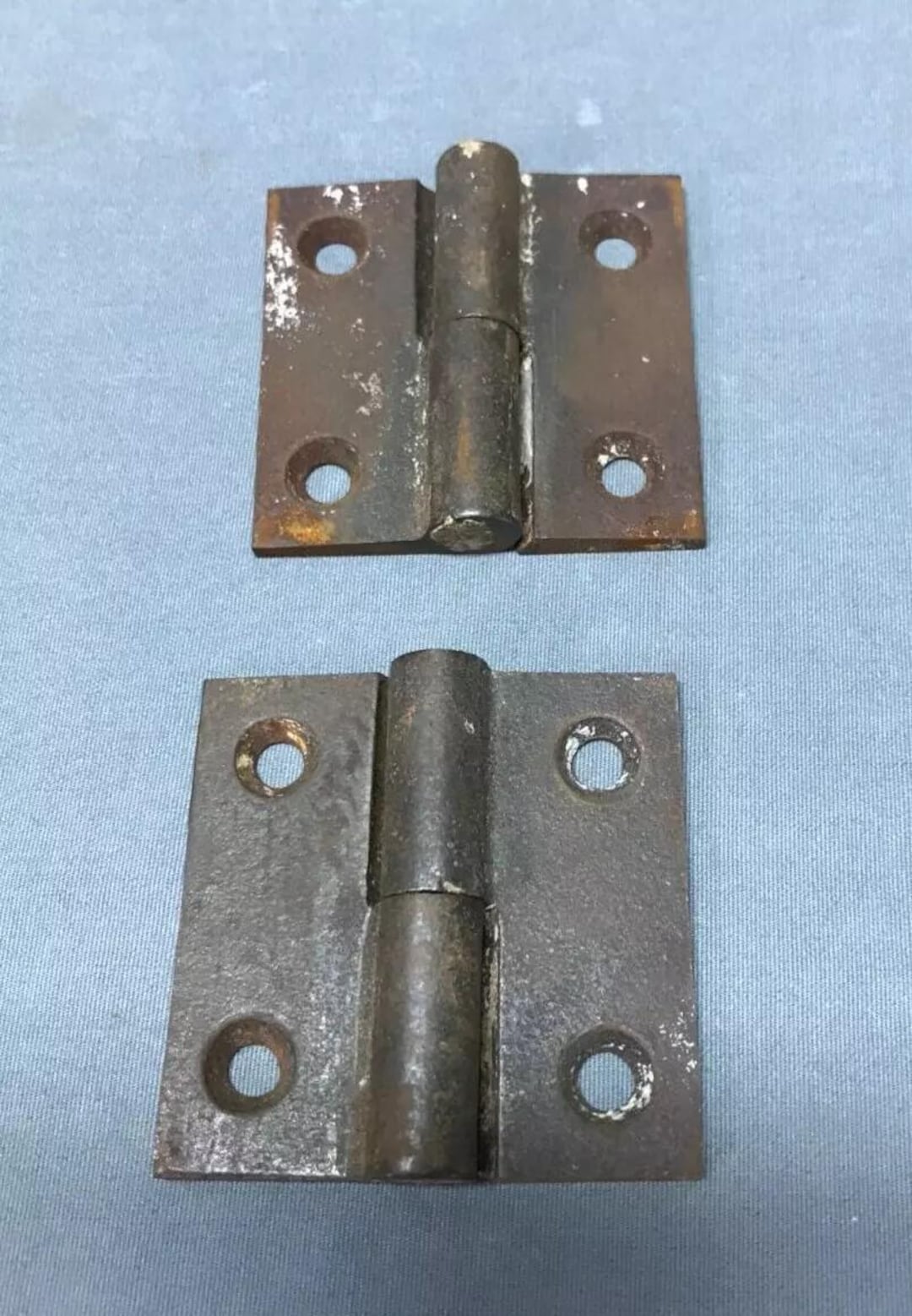 Antique Pair Gravity Lift off Door Hinges Left 2" X 2" Cast Iron Old ...