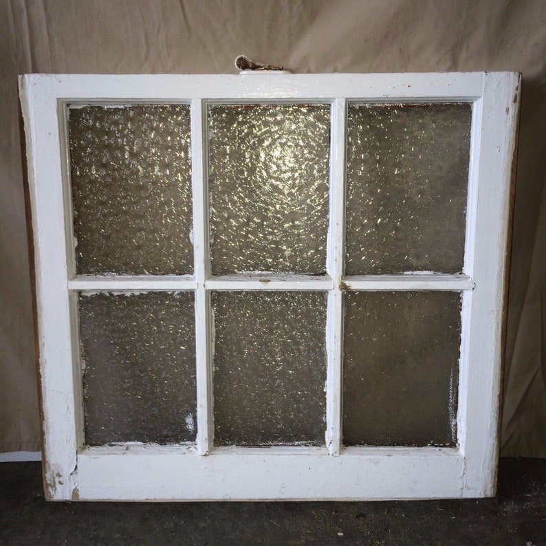 Old Antique Florentine Privacy Glass Wood House 6 Lite Window - Etsy