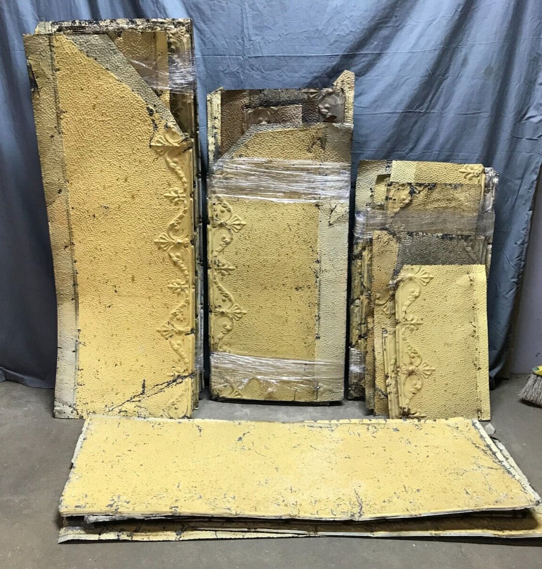 145 Linear Ft. Antique Tin Ceiling Border Trim Fleur De Lis VTG Old ...