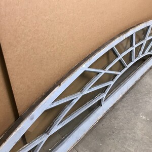 Antique Transom Arched 19 Lite Glass Window 10' Foot Elliptical ...