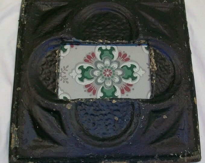 AUTHENTIC Vintage Tin Ceiling Picture Frame RECLAIMED CHIC Photo 4 X 6 ...