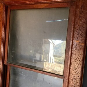 Antique Large Single Hung Wavy Glass 36" X 65" Window Surround VTG Old ...
