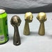 Antique Vintage Set of 4 Cast Iron 5" Tall Claw & Ball Feet Gold Old ...