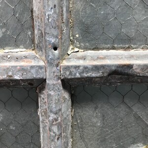 Vintage Industrial 4 Lite 36X40 Window Chicken Wire Factory Privacy ...