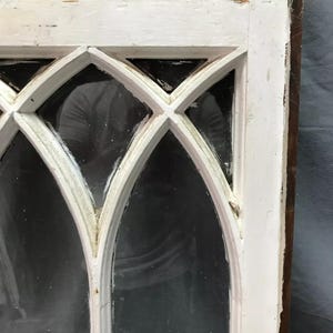 Antique Gothic 10 Lite Glass Window Sash Shabby 20x23 VTG Chic Old 1372 ...
