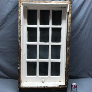 Antique Window 12 Lite Casement Shabby With Surround 23x45 VTG Chic Old ...