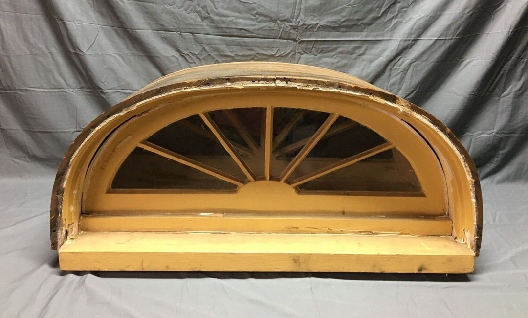 Antique Transom Double Arched 6 Lite Windows 17x38 Surround VTG Chic ...