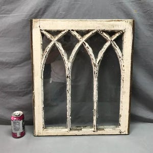 Antique Gothic 10 Lite Glass Window Sash Shabby 20x23 VTG Chic Old 1372 ...