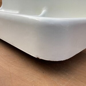 Antique High Back Cast Iron White Porcelain Kitchen Sink 60" Double Basin 587-23 **PICK UP ONLY ...