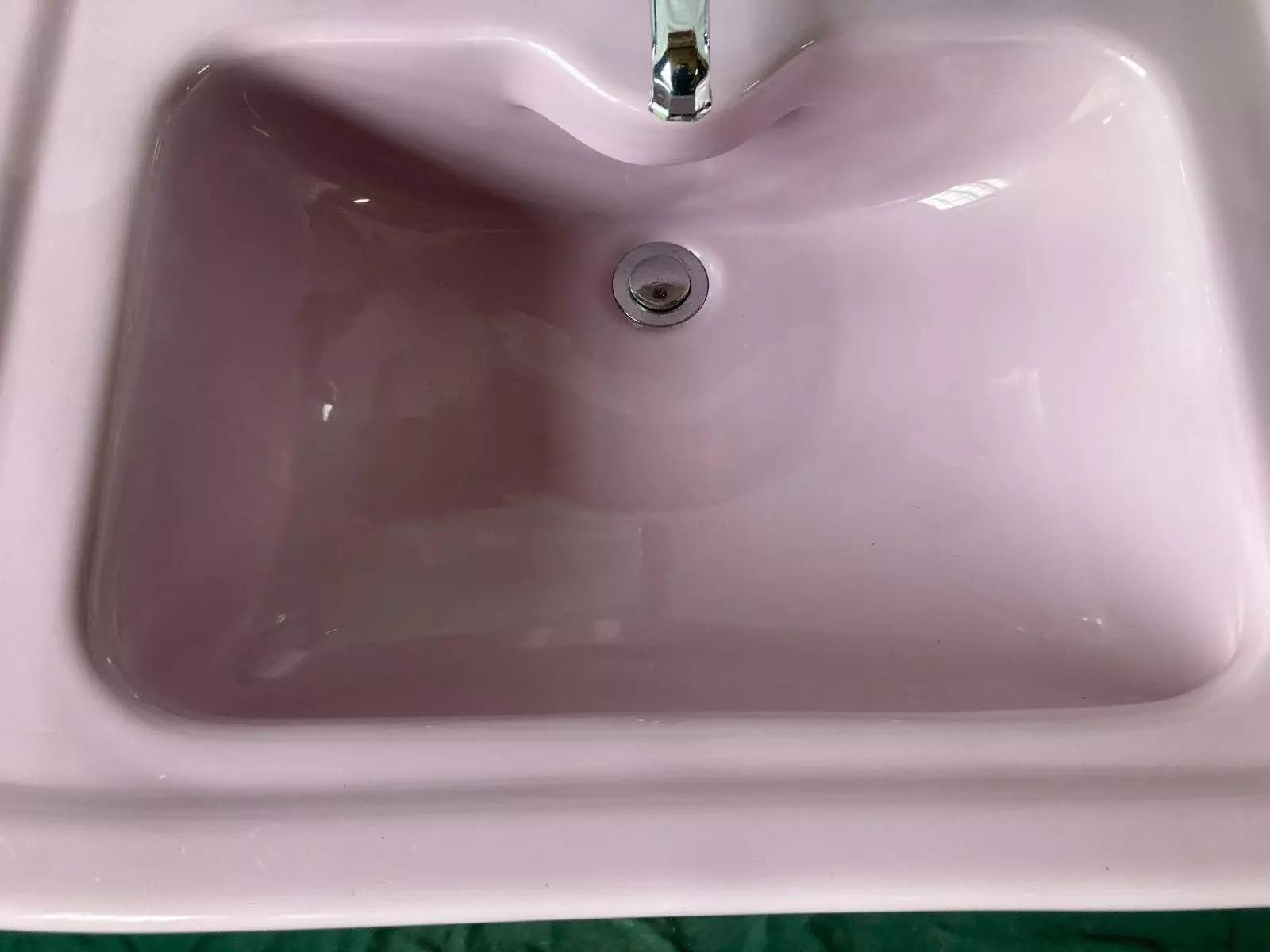 Antique 24x20 Ceramic Lavender Lilac Bathroom Pedestal Sink Kohler ...